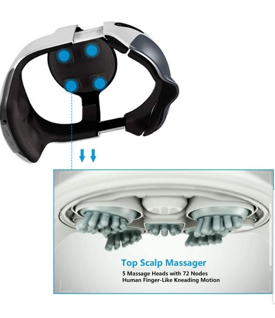 Breo iDream5 Head Massager, Rechargeable Eye Massager 2-in-1 Electric ...