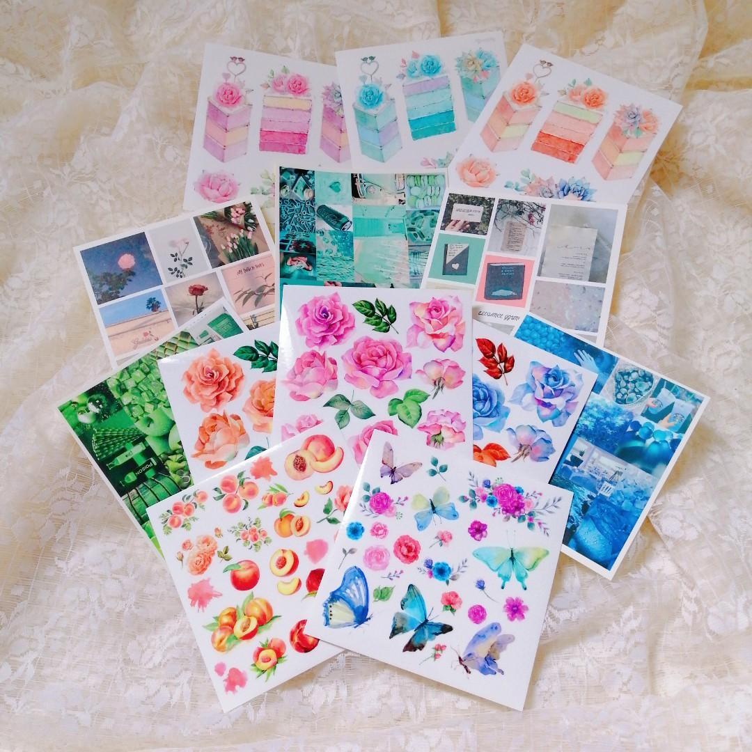 Flower Garden Sticker Set, Hobbies & Toys, Stationery & Craft, Craft ...