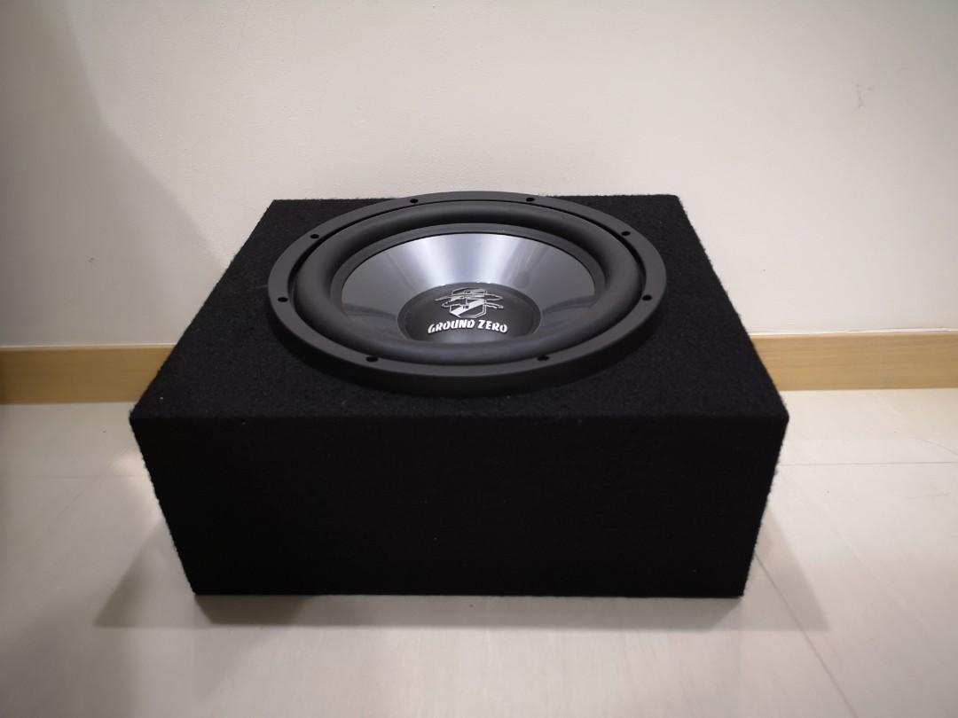Ground Zero 12inch subwoofer with speaker box for car ICE, Audio, Other ...