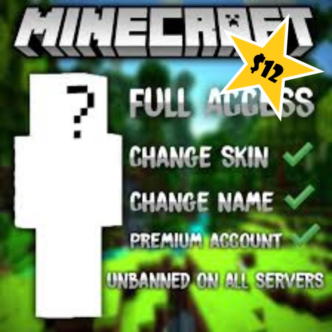 Minecraft Full Access Premium Accounts (JAVA + Windows), Toys & Games ...