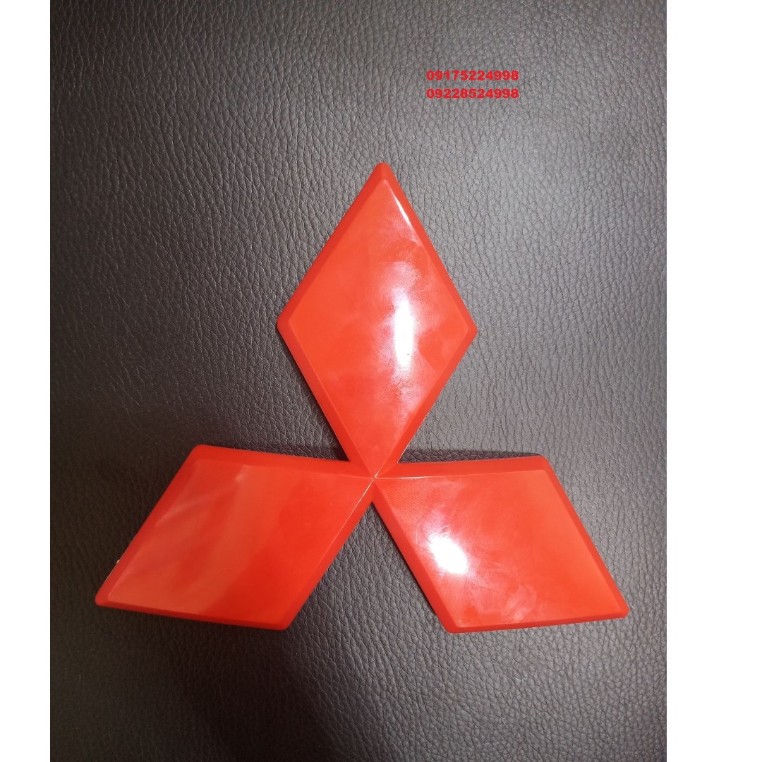 Mitsubishi Logo Red Emblem BIG, Car Parts & Accessories, Other ...