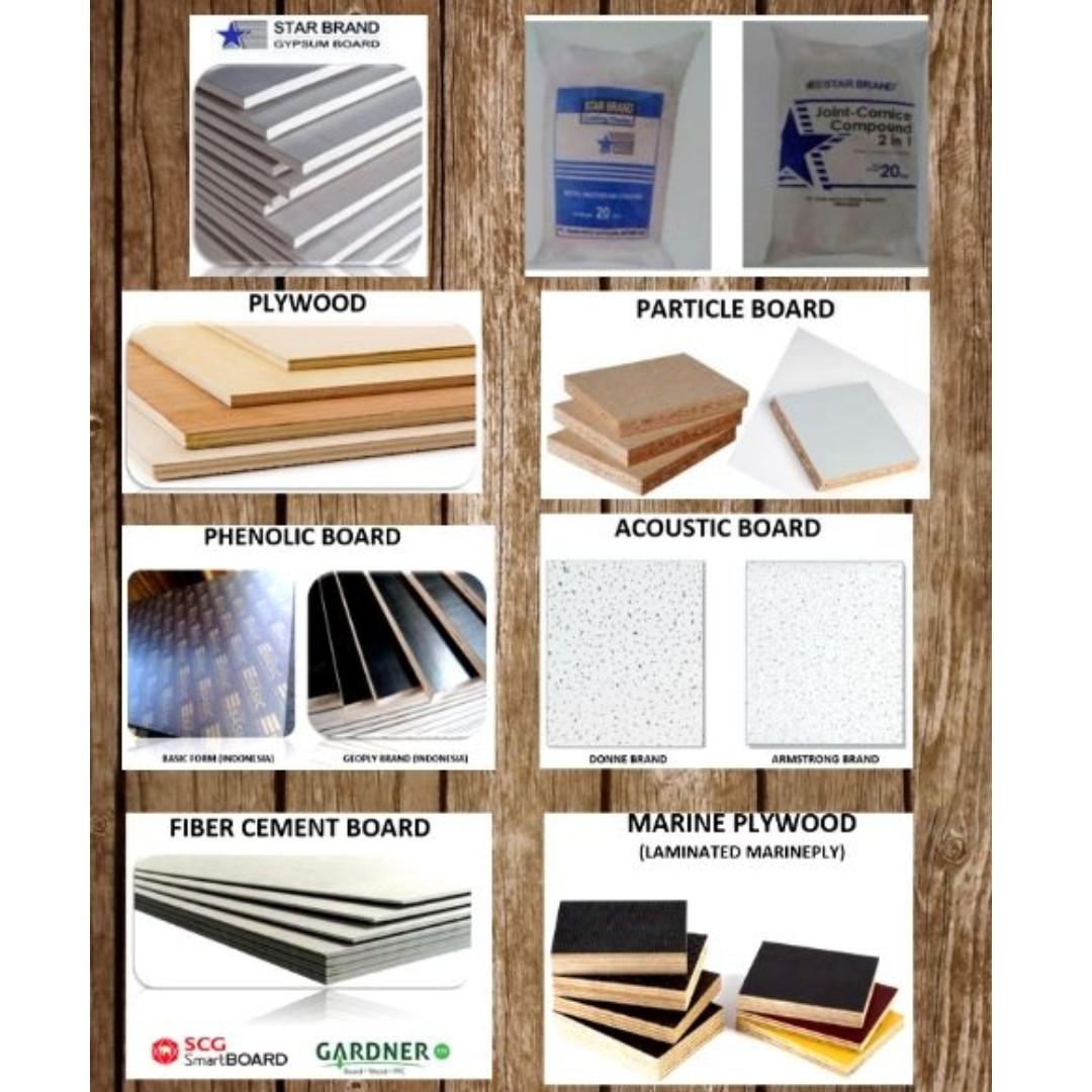 Phenolic, Gypsum, Acoustic, Particle, MDF, Plyboard, Ficem Board, GI ...