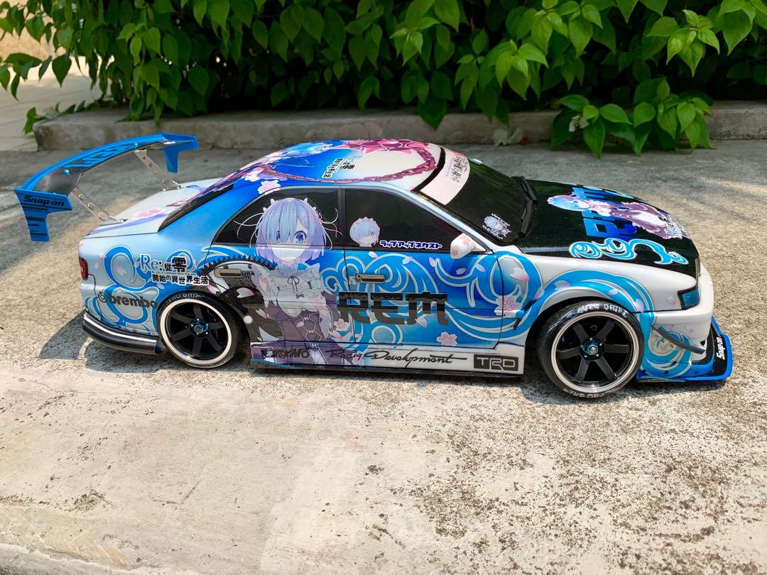 🔥RARE Itasha Re: zero REM 1:10 scale YOKOMO drift body Toyota Chaser ...