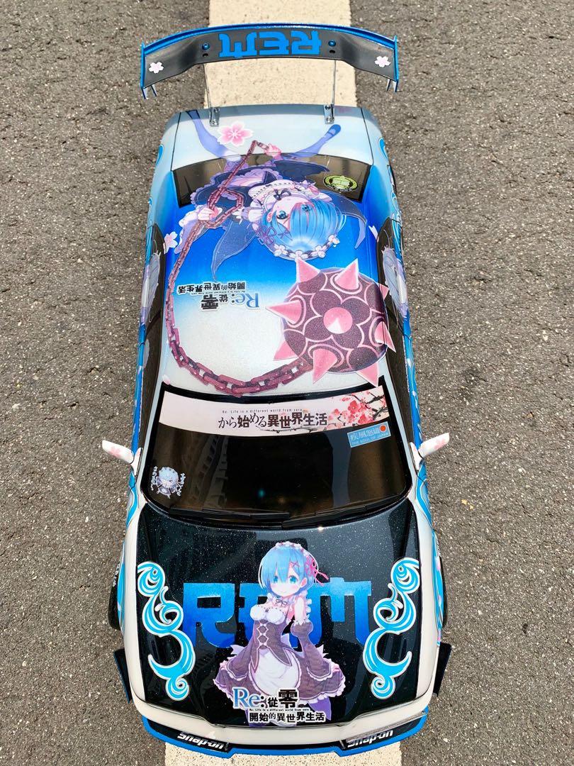 🔥RARE Itasha Re: zero REM 1:10 scale YOKOMO drift body Toyota Chaser ...