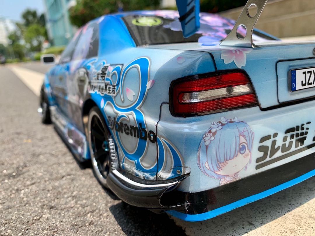 🔥RARE Itasha Re: zero REM 1:10 scale YOKOMO drift body Toyota Chaser ...