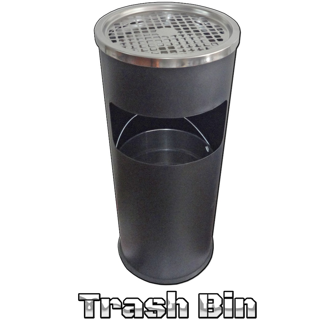 Stainless Trash Bin. Powder Coated Garbage Bin, Furniture & Home Living ...