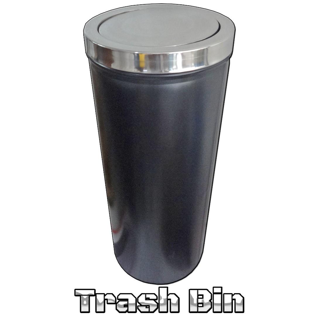 Stainless Trash Bin. Powder Coated Garbage Bin, Furniture & Home Living ...