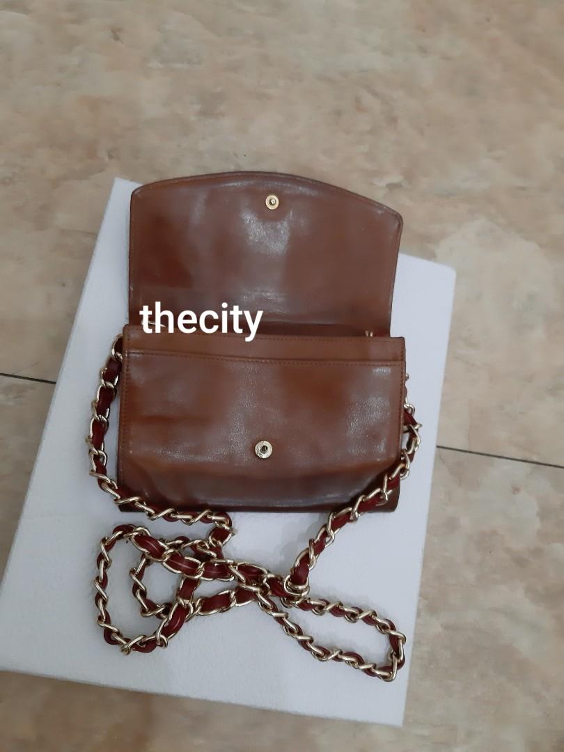 AUTHENTIC CHANEL CC LOGO LAMBSKIN LEATHER- ORGANIZER POUCH / WALLET ...