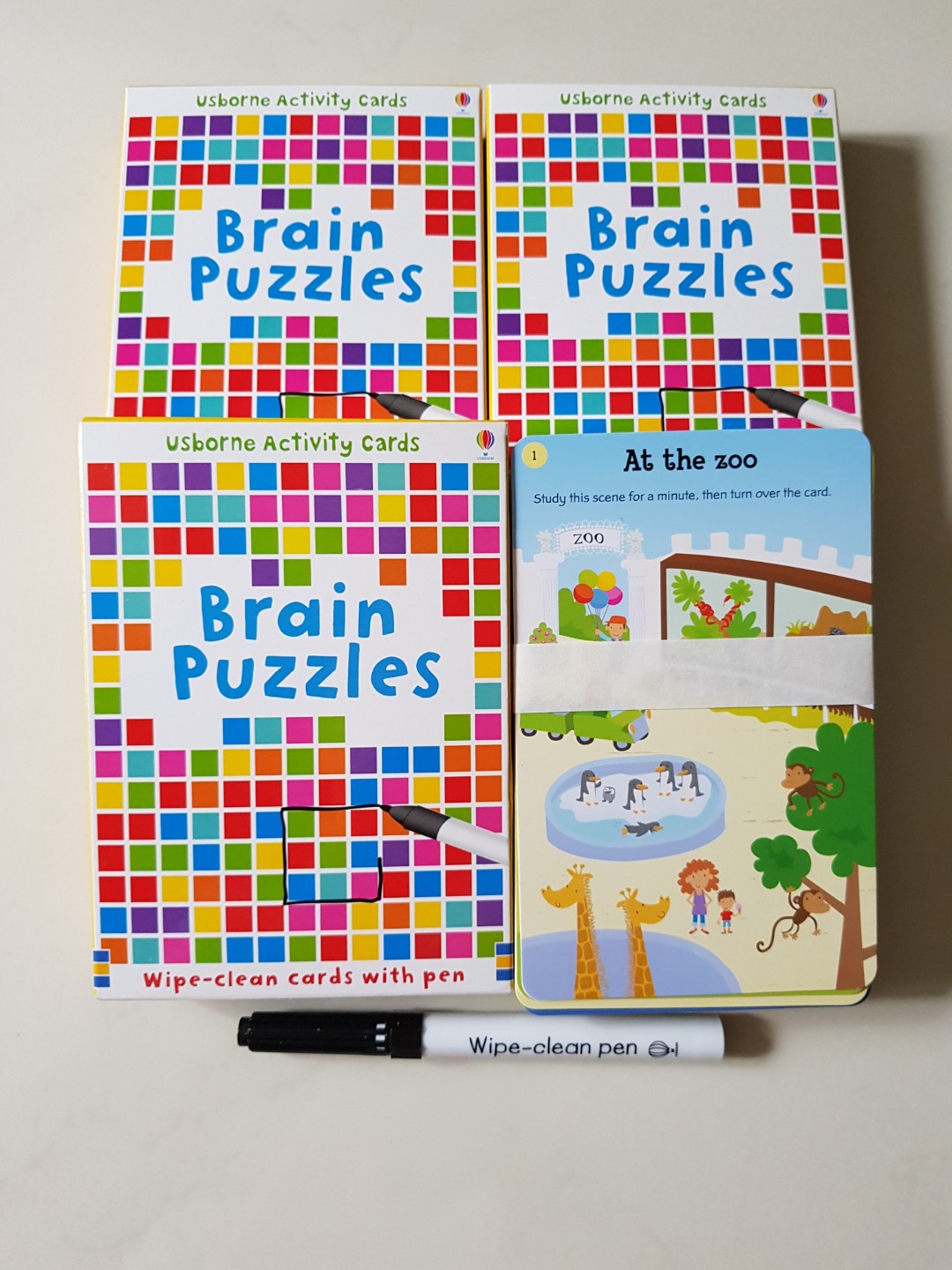 Usborne Activity Flash Cards - Brain puzzles, Hobbies & Toys, Books ...