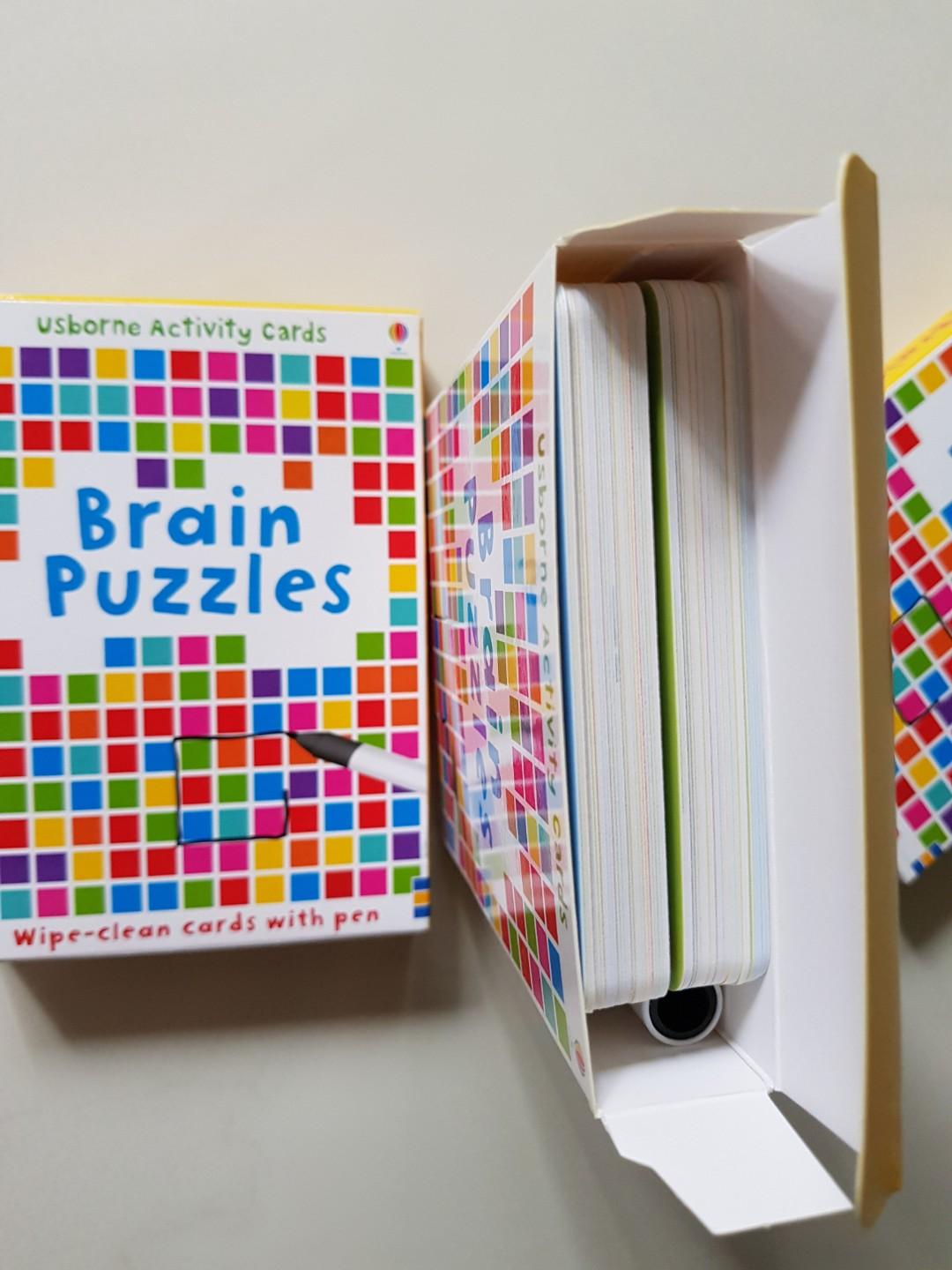 Usborne Activity Flash Cards - Brain puzzles, Hobbies & Toys, Books ...