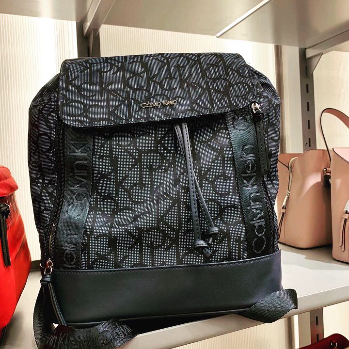 Calvin Klein Signature Back pack, Luxury, Bags & Wallets on Carousell