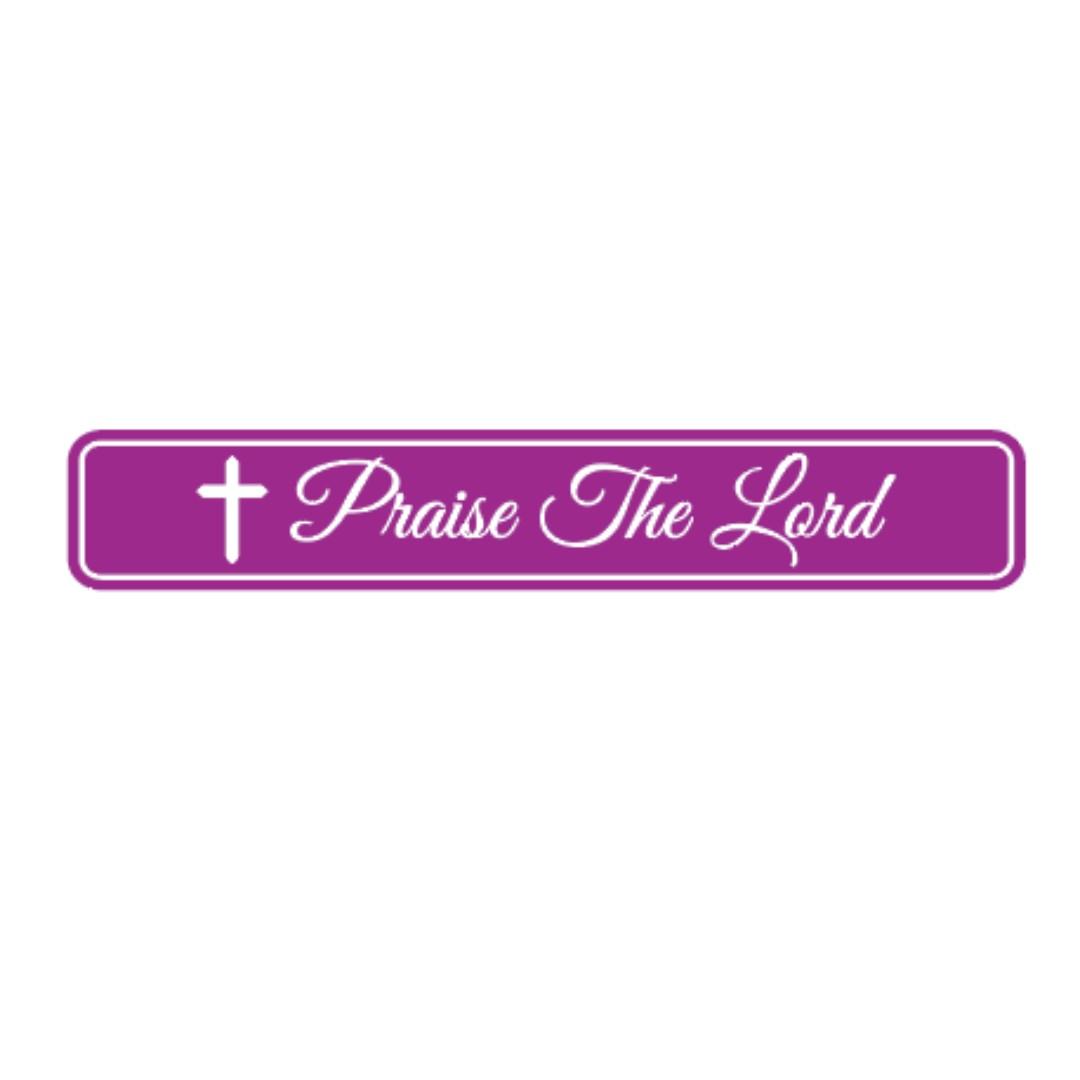 Customised Car Decal Design 30 x 5cm - Praise the Lord Purple, Car ...