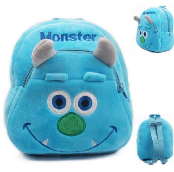 Cute Blue Monster New Cute Cartoon Kids Plush Backpack / Mini School ...