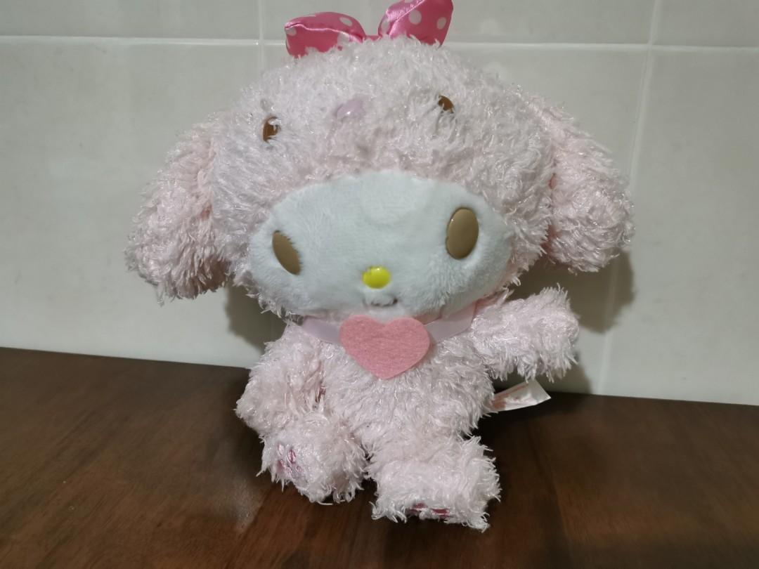 Fluffy Pink Ribbon Melody Hello Kitty Plush Soft Doll Toy Cinnamoroll ...