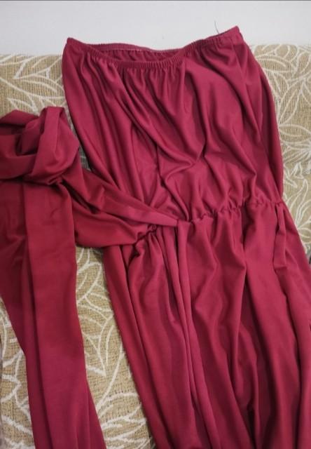 Maroon Floor-Length Infinity dress, Women's Fashion, Dresses & Sets ...