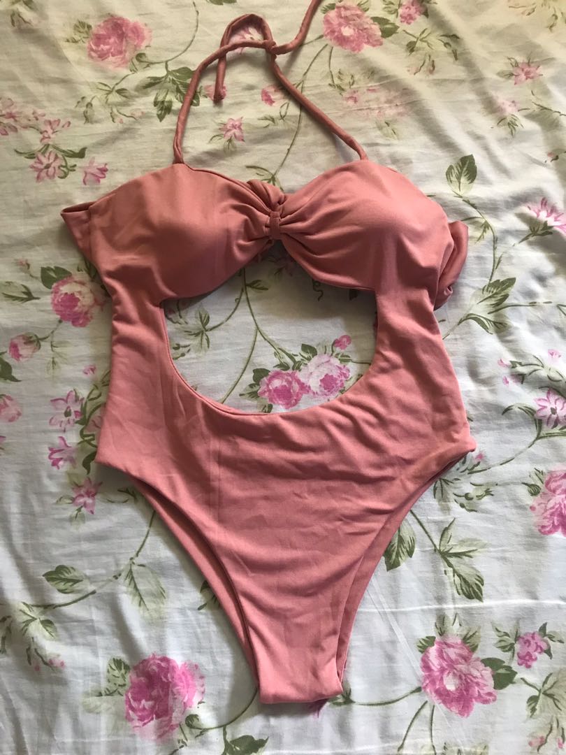 Pink one piece swim suit/ swim wear, Women's Fashion, Swimwear, Bikinis ...
