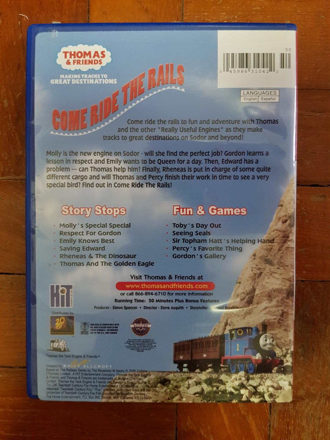 Thomas & Friends DVD - Come Ride the Rails, TV & Home Appliances, TV ...