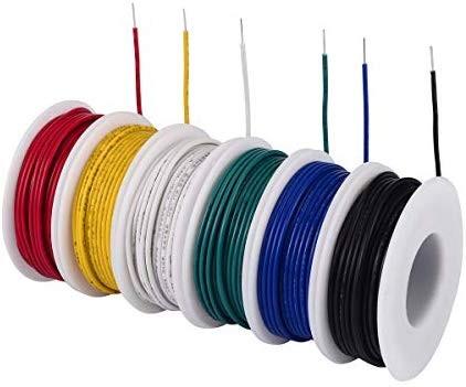 TUOFENG 22 awg Solid Wire-Solid Wire Kit-6 different colored 30 Feet ...