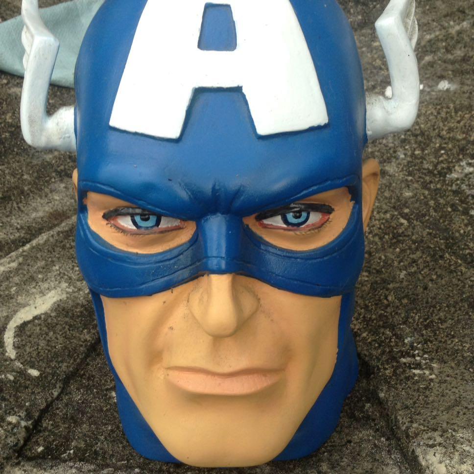 Captain America head bust life size solid, Hobbies & Toys, Toys & Games ...