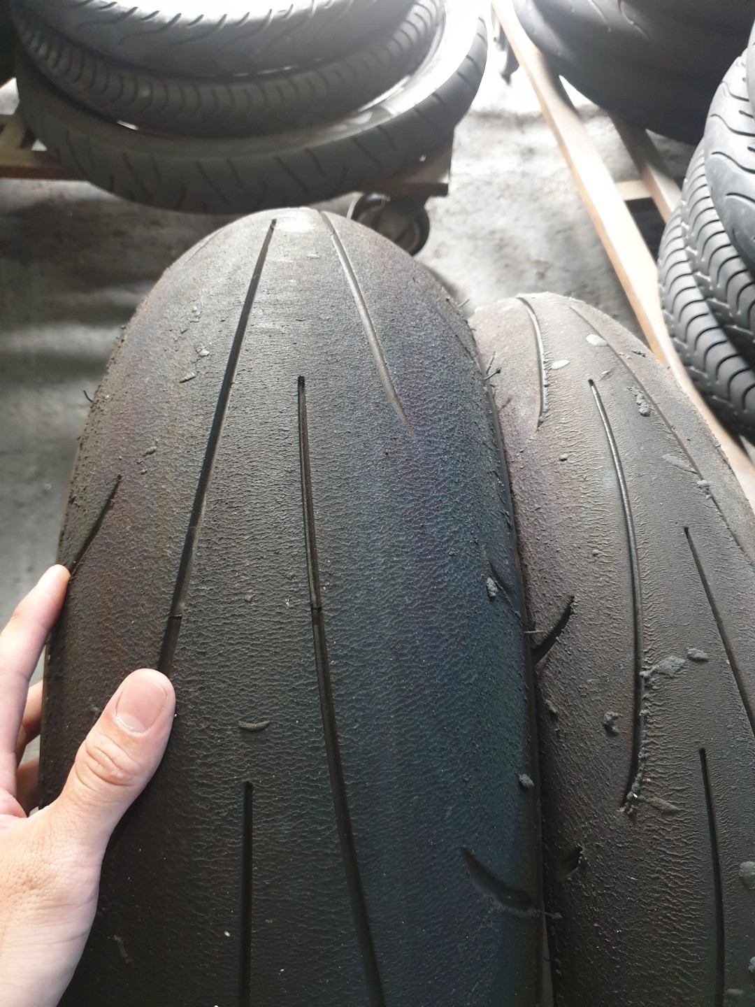 Dunlop sportmax Q3+, Motorcycles, Motorcycle Accessories on Carousell