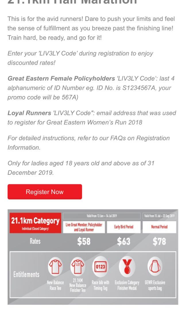Great Eastern Women Run 2019 (GEWR), Hobbies & Toys, Memorabilia ...