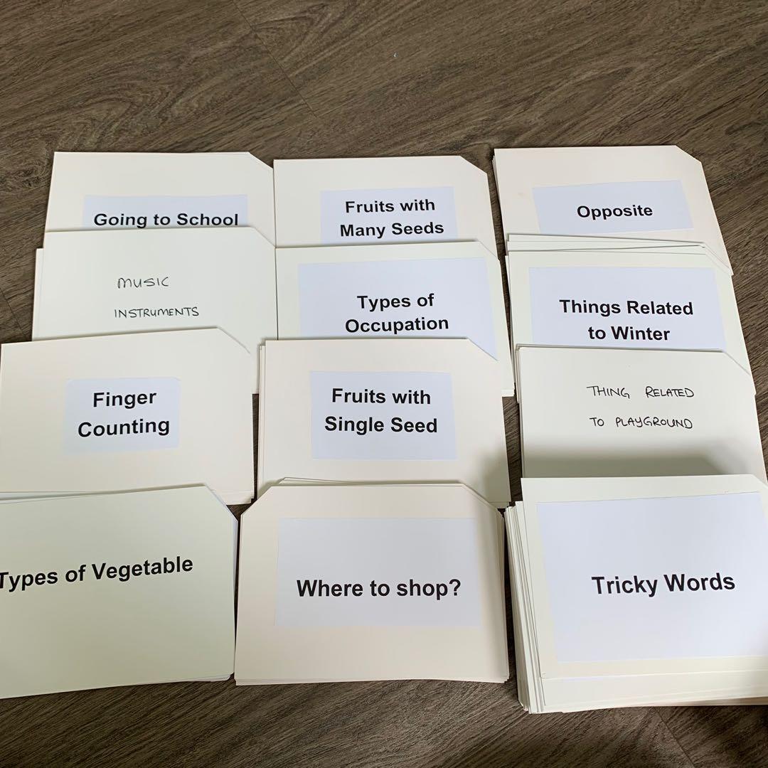 Handmade Flash Cards, Hobbies & Toys, Books & Magazines, Children's ...