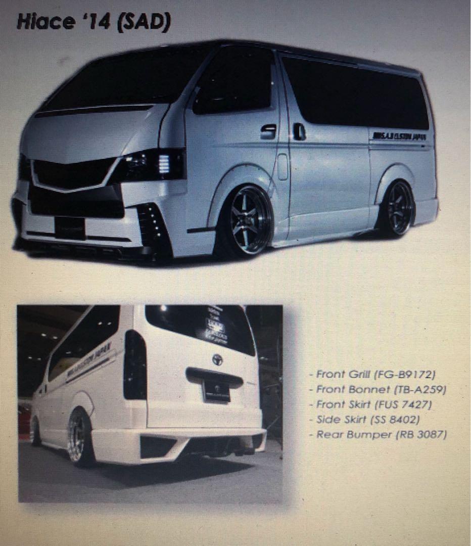 Hiace SAD bodykit, Car Accessories, Accessories on Carousell