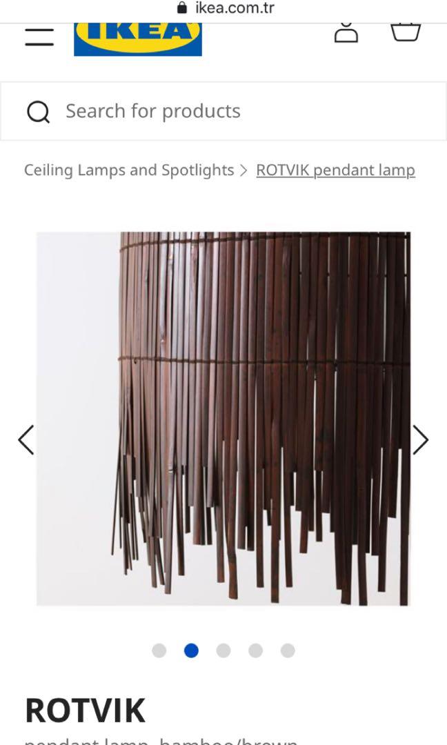 Ikea Pendant Lamp (Rotvik), Furniture & Home Living, Lighting & Fans ...