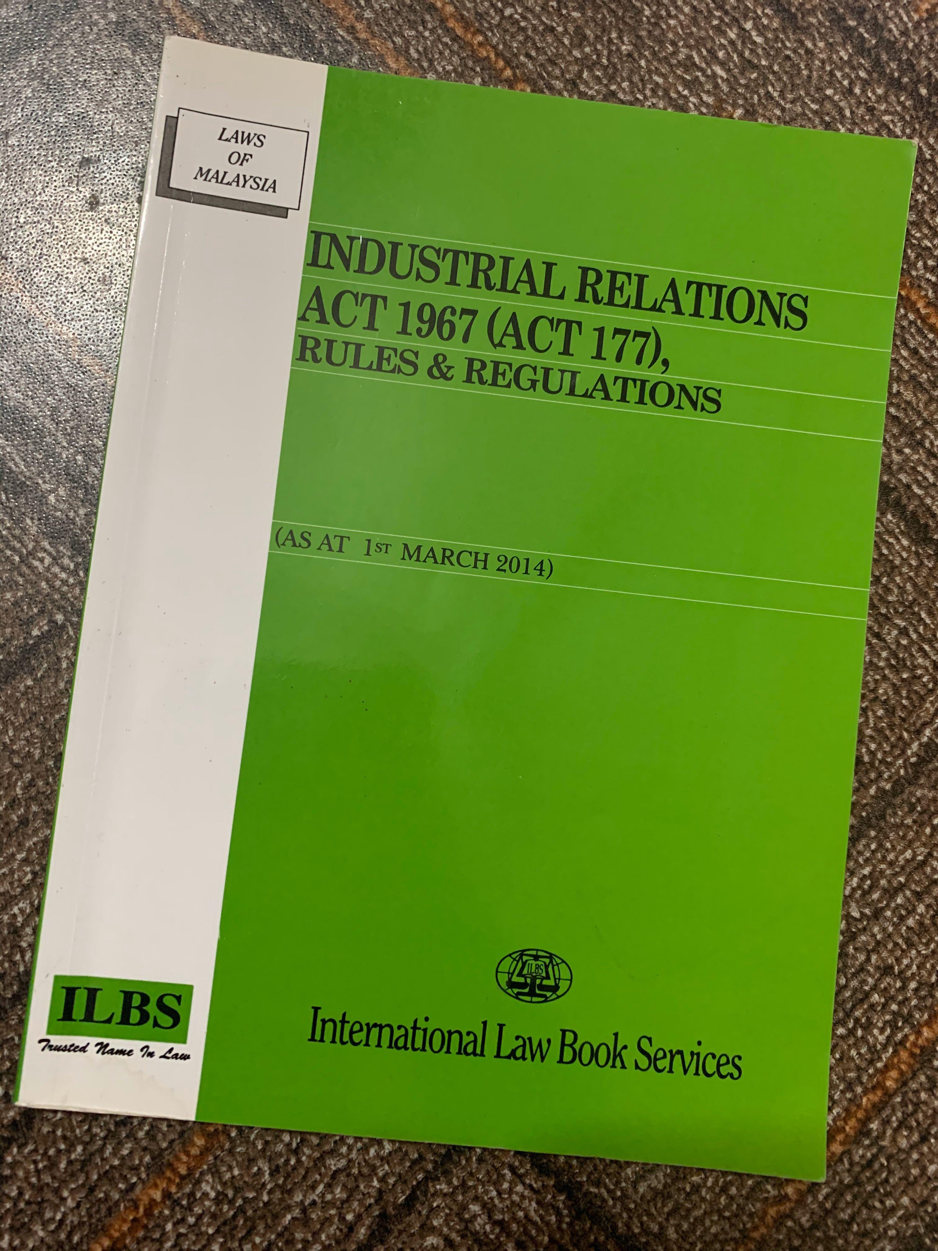 Industrial Relatuons Act 1967 Act 177 Rules Regulations Hobbies Industrial Relatuons Act 1967 Act 177 Rules Regulations Hobbies