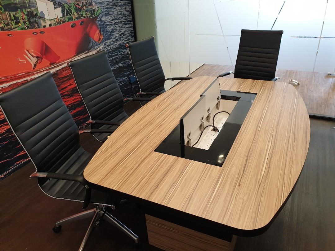 Meeting Table (inbuilt plug socket), Furniture & Home Living, Furniture ...