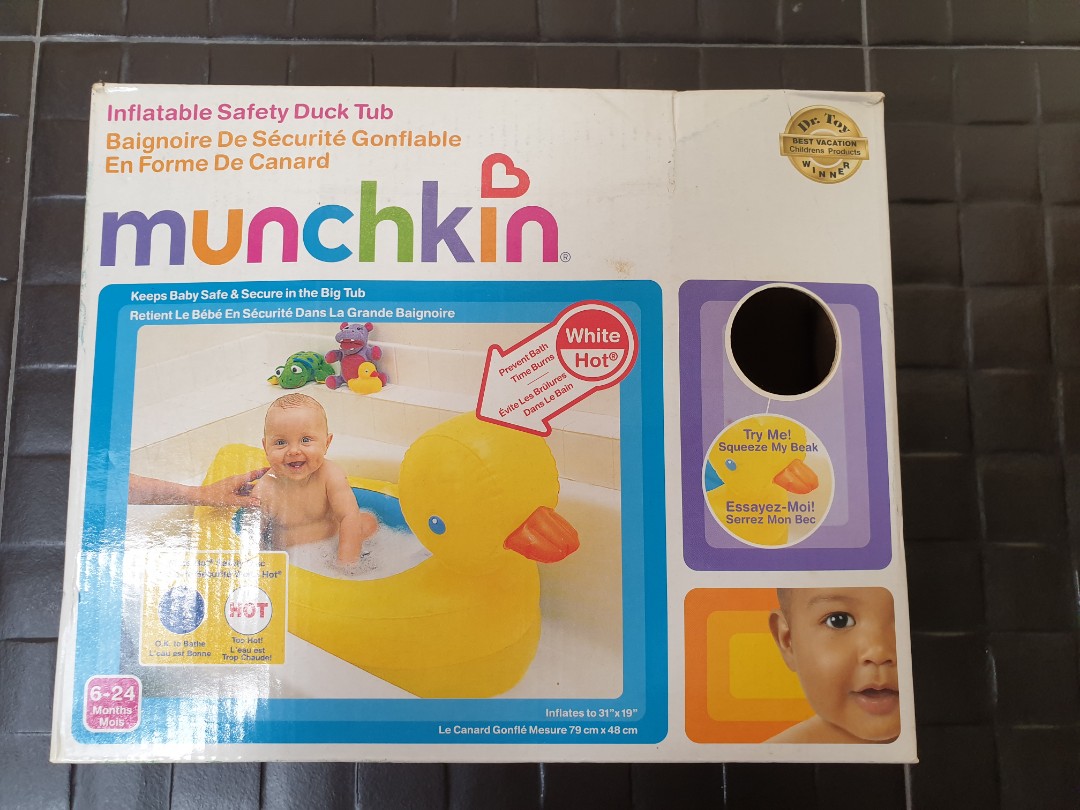 Munchkin Inflatable Safety Duck Tub (withstand heat), Babies & Kids ...