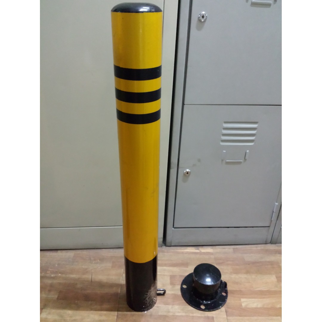 Removable steel post fixed steel post parking lock, Furniture & Home ...
