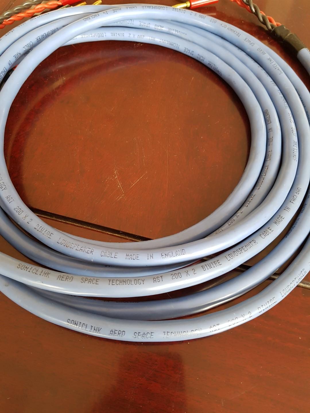 Speaker Cable Sonic Link AST 200 Biwire, Audio, Other Audio Equipment ...