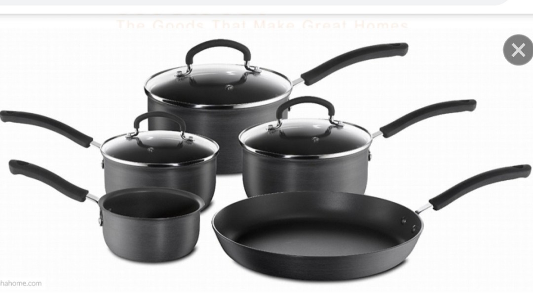 Tefal Expert Cook Hard Anodized 5 piece set #HargaPadu, Furniture ...