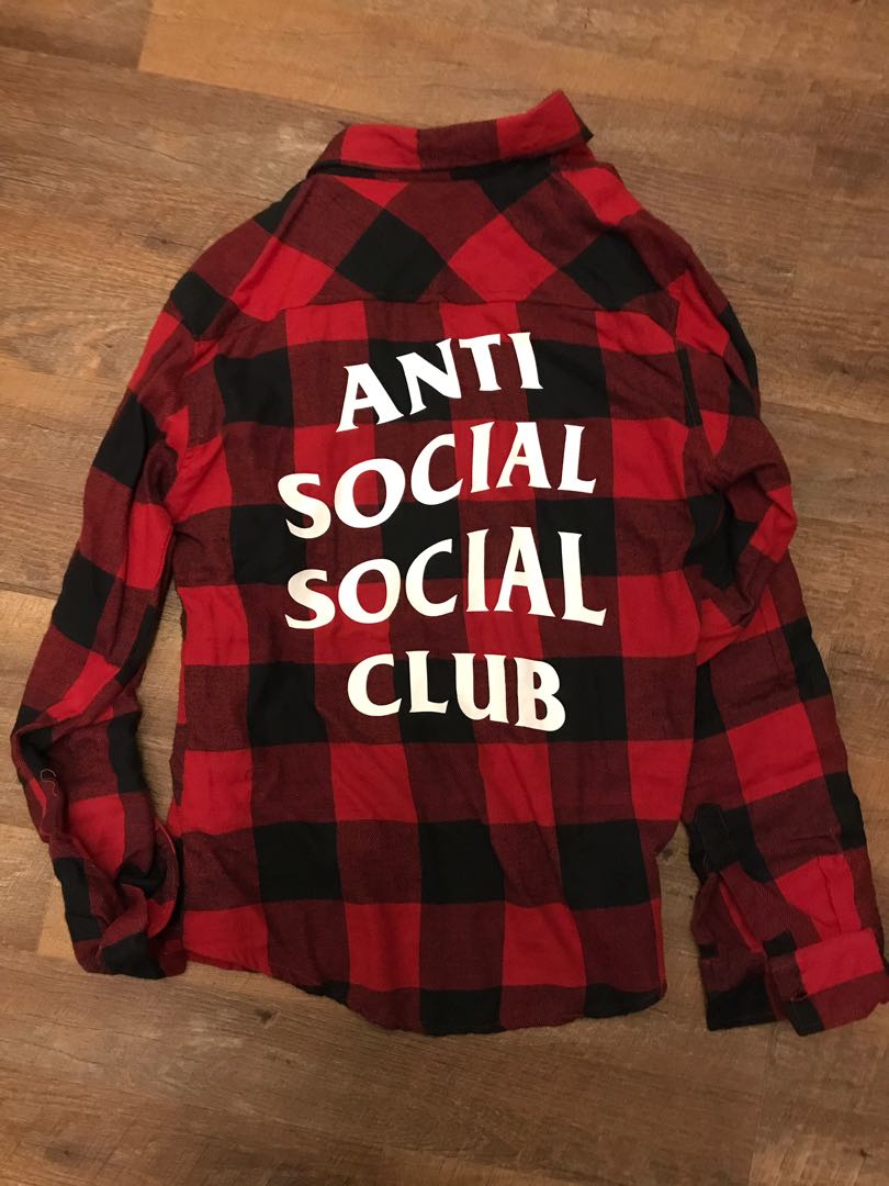 Anti Social Social Club (ASSC) Flannel Shirt, Women's Fashion, Tops ...
