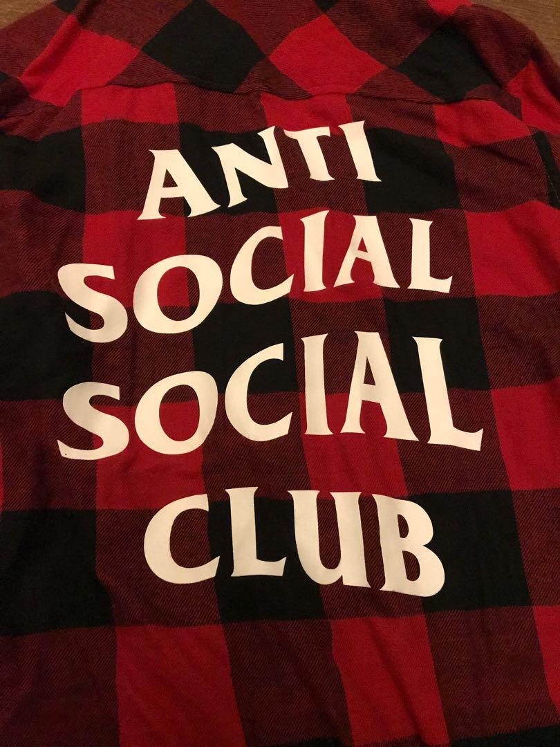 Anti Social Social Club (ASSC) Flannel Shirt, Women's Fashion, Tops ...