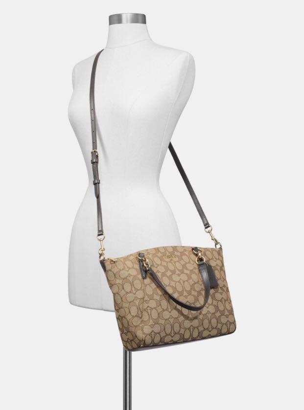 Authentic Coach Mini Kelsey Satchel In Outline Signature Shopee ...