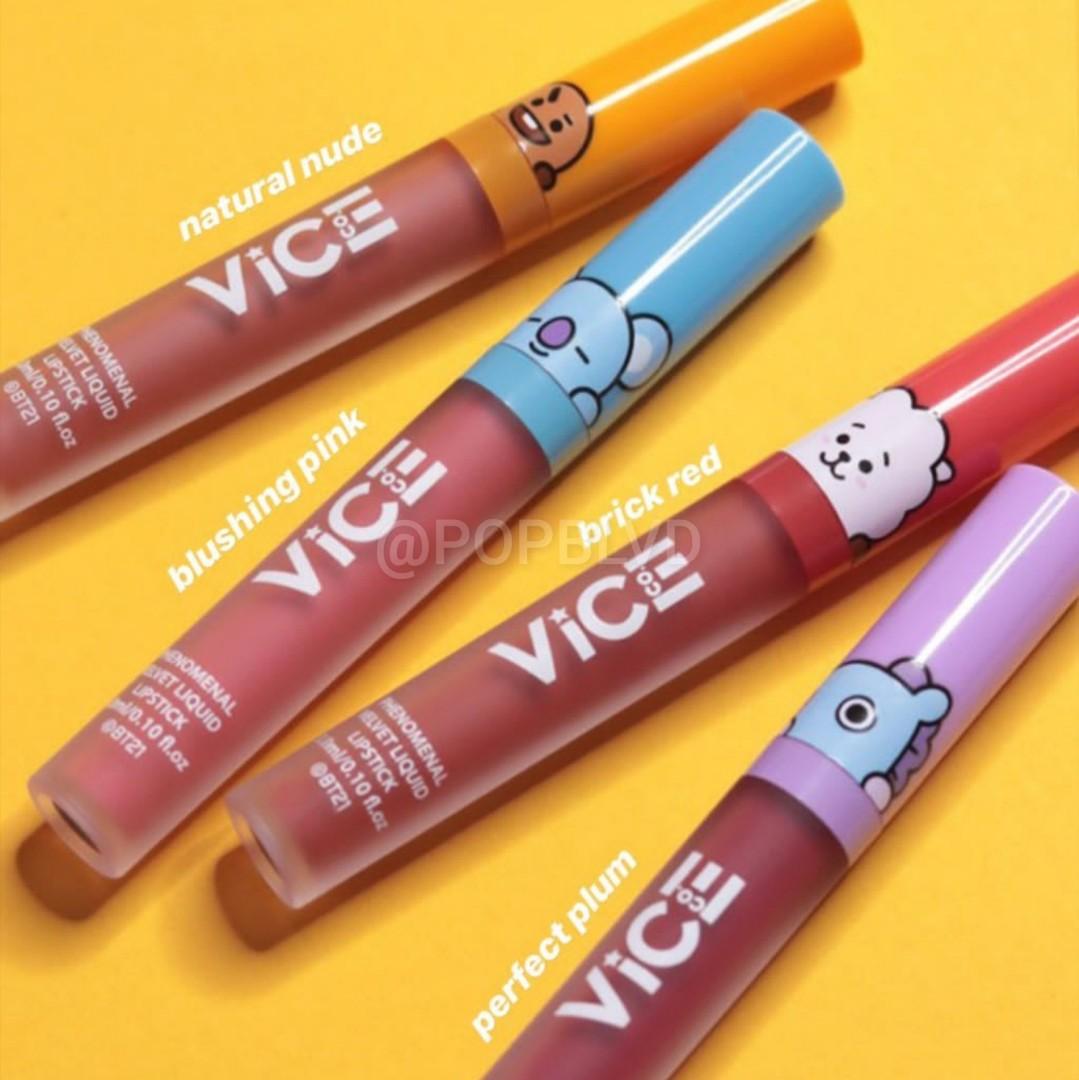 BT21 x Vice Cosmetics - Phenomenal Velvet Liquid Lip Stick, Health ...