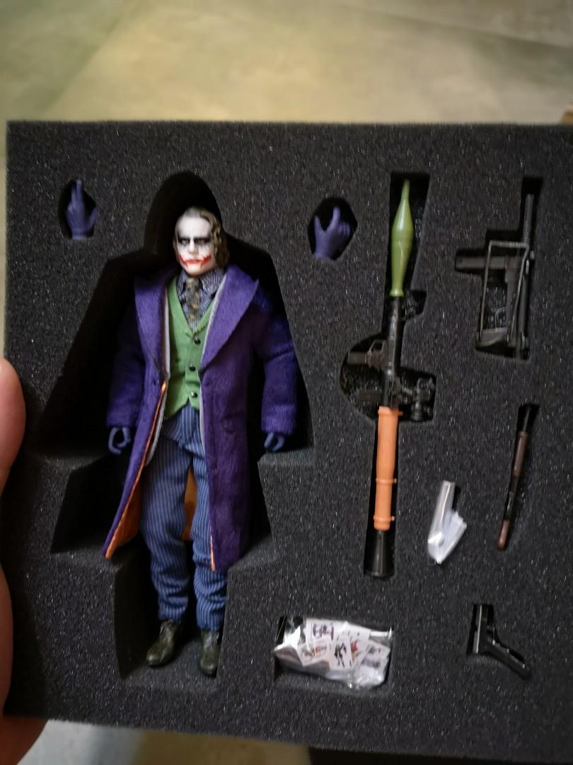 BULLET HEAD 1/12 JOKER Hot Toys Dark Knight Batman Mezco, Hobbies ...
