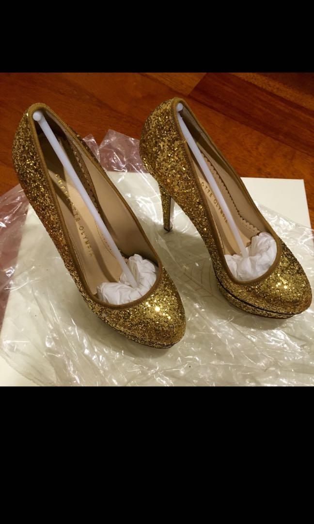 Charlotte Olympia Priscilla Glitter Platform Pump, Women's Fashion ...