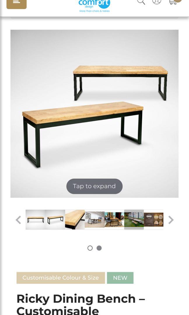 Customised Ricky dining bench, Furniture & Home Living, Furniture ...