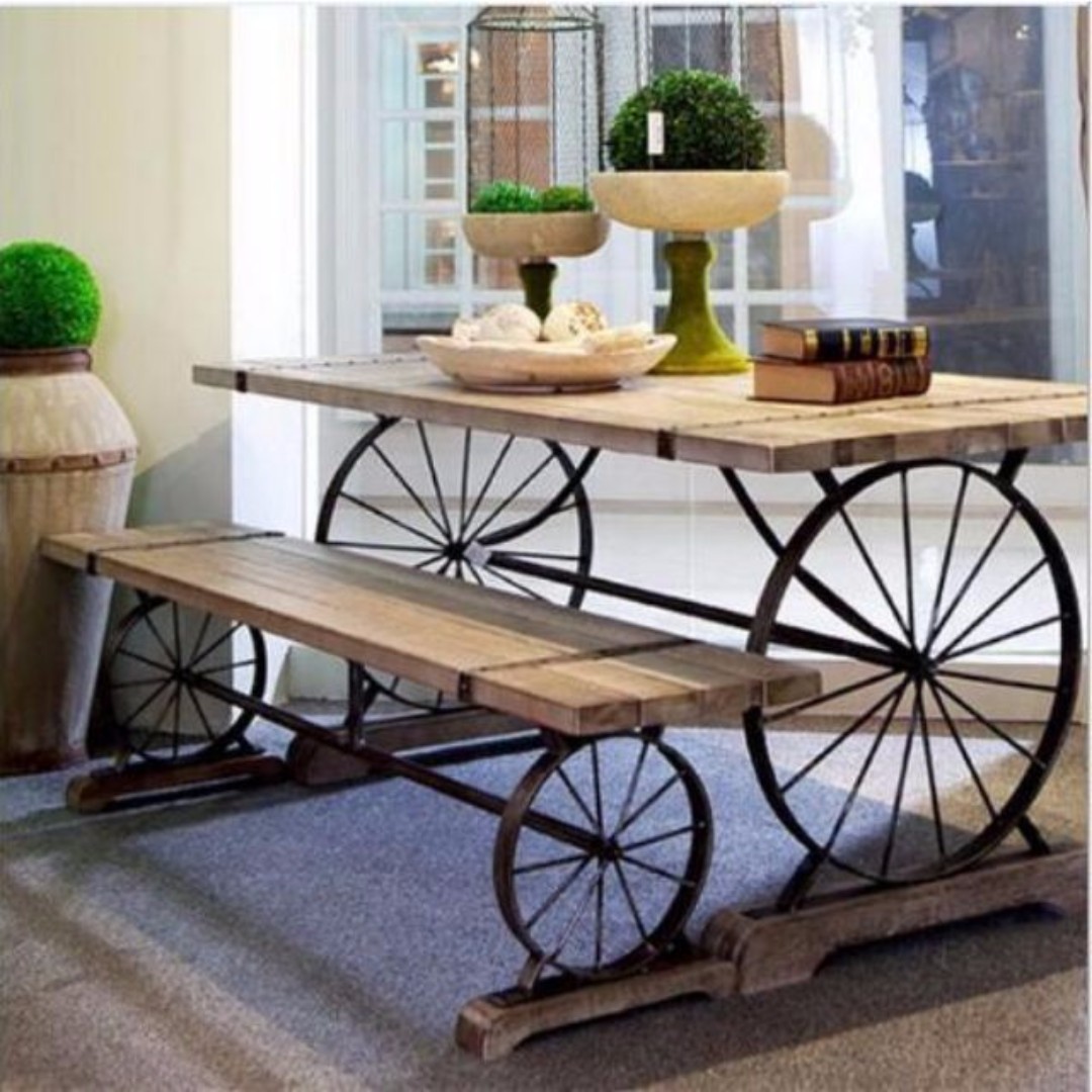 E014 PO Solid Wood Dining Office Table/Bench E Sep Spe Disc, Furniture ...