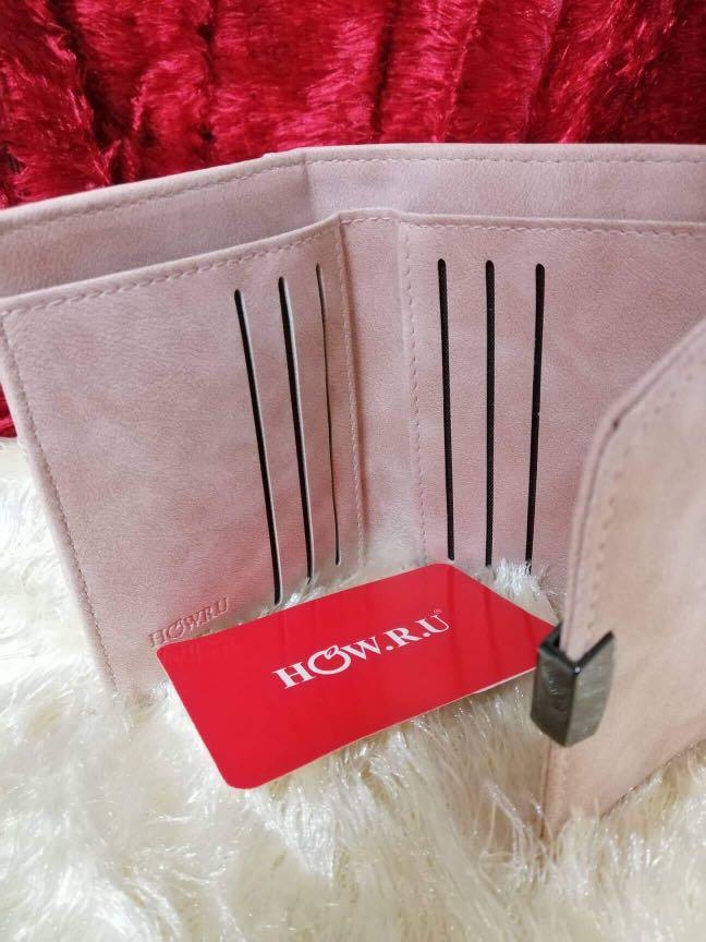 HowRU slim trifold old rose wallet, Women's Fashion, Bags & Wallets ...