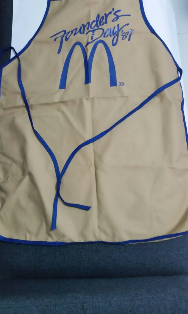 McDonald's 1989 Founder's Day Baking Apron, Furniture & Home Living ...