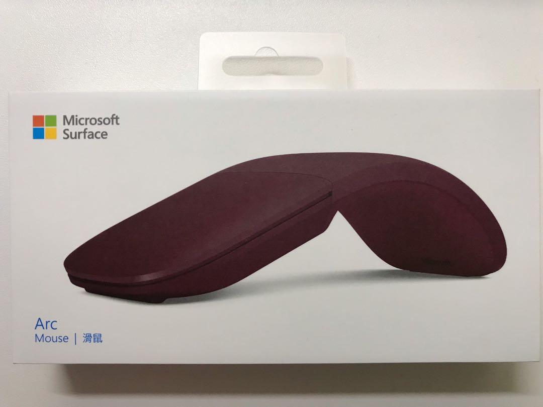 Microsoft surface arc mouse - burgundy, Computers & Tech, Parts ...