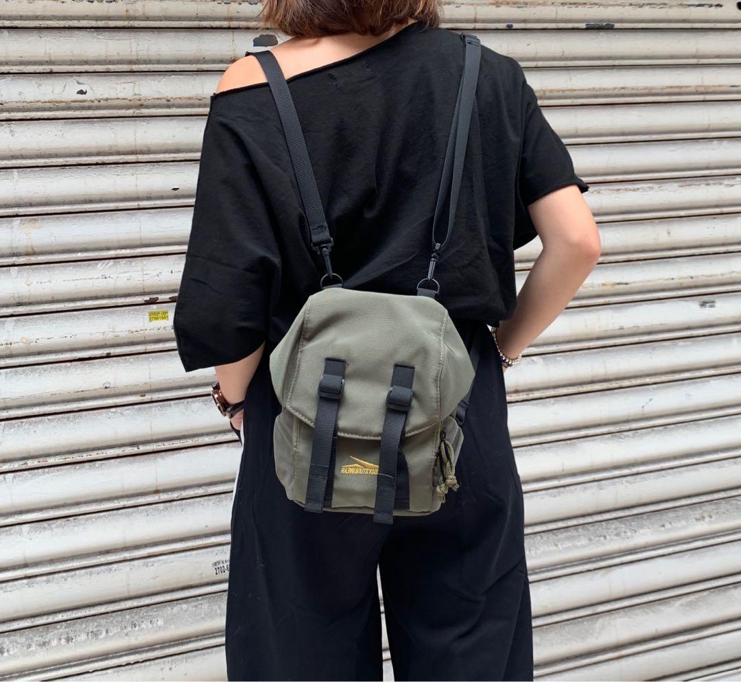 現貨-日本MOUSSY STUDIOWEAR 兩用迷你包（軍綠）, 她的時尚, 包包、錢包, 腰包、胸包在旋轉拍賣