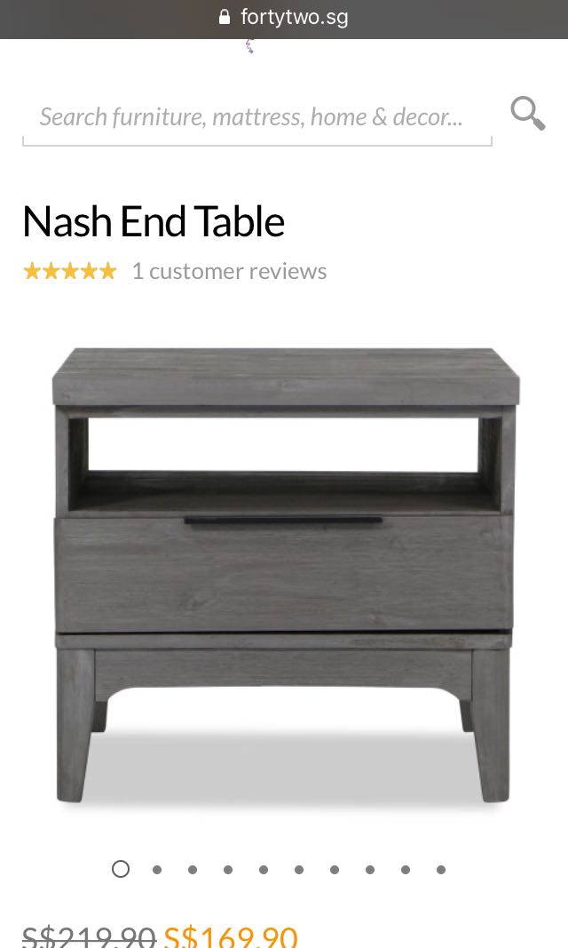 Nash Bedside Table from Fortytwo, Furniture & Home Living, Furniture ...