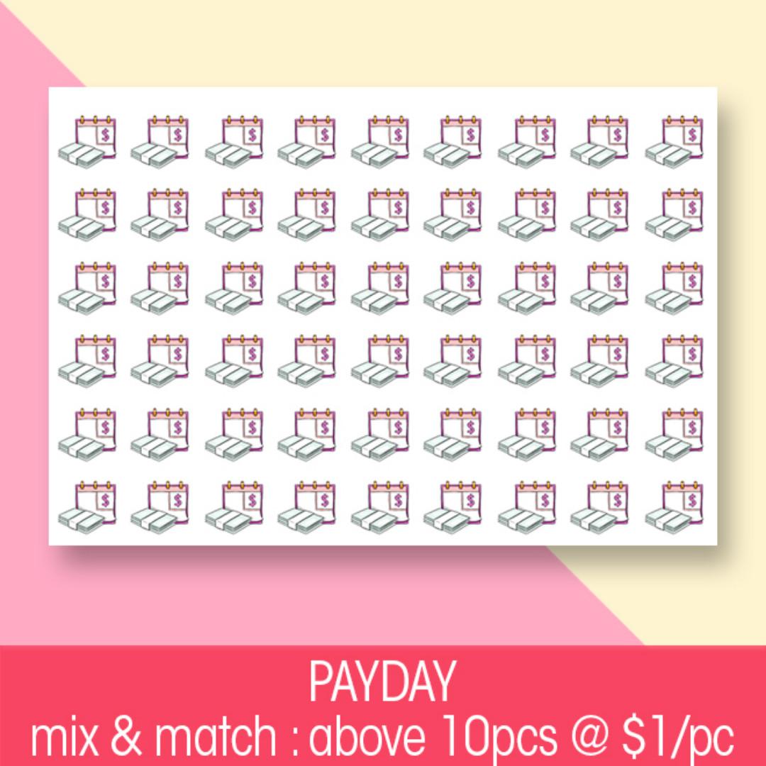 PayDay Sticker Sheet, Hobbies & Toys, Stationery & Craft, Stationery ...