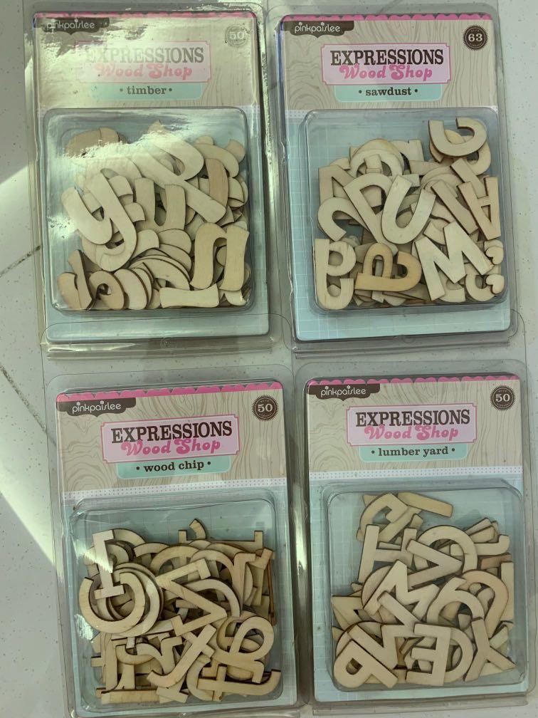 Pinkpaislee Wood Alphabets, Hobbies & Toys, Stationery & Craft, Craft ...