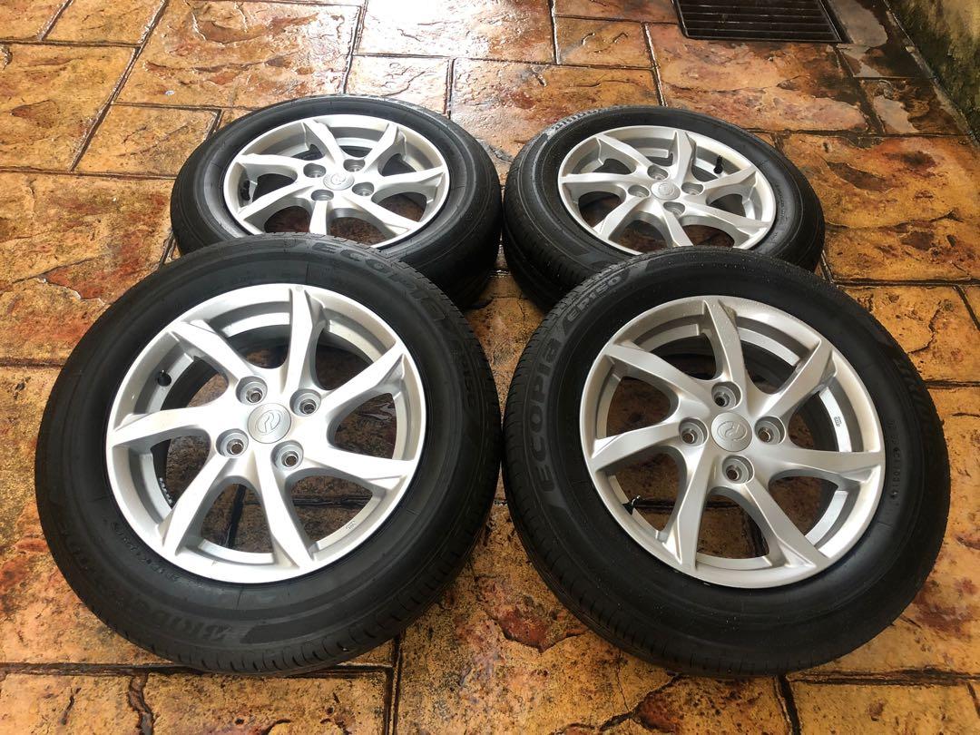 Sport Rim Myvi G3 14 inci tayar 90%, Auto Accessories on Carousell